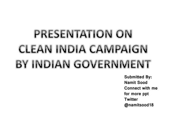 Clean india | PPTX