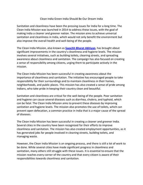 Clean india | PPTX