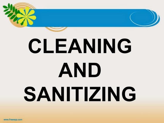 Lesson 5 Cleaning and Sanitizing Tools and Equipment | PPTX