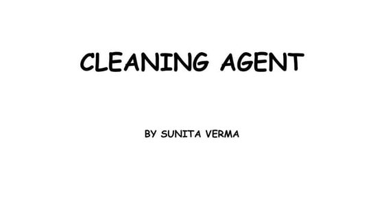 TYPES OF CLEANING AGENTS.pptx | Skin Care | Beauty