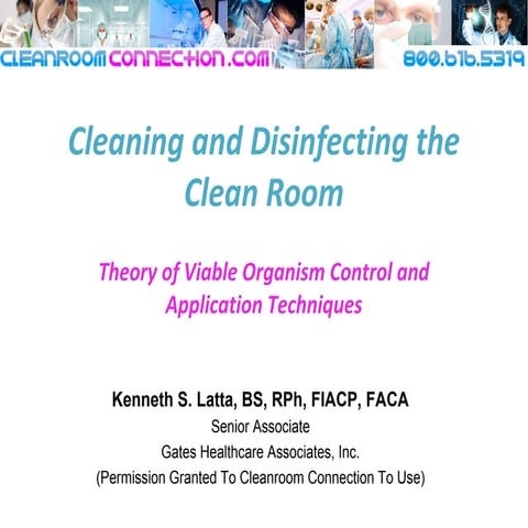 Cleaning and Disinfecting the Cleanroom | PPT