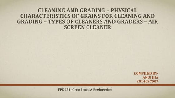 Cleaning, Sorting and Grading Devices.pdf | Agriculture | Industries
