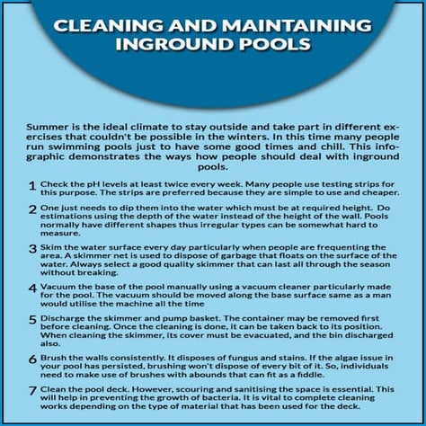 Cleaning And Maintaining Inground Pools | PDF