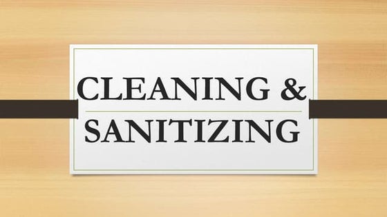 Lesson 5 Cleaning and Sanitizing Tools and Equipment | PPTX