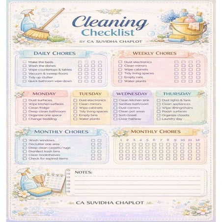 CLEANING CHECKLIST.pdf"Cleaning Checklist – Stay Organized with Daily ...