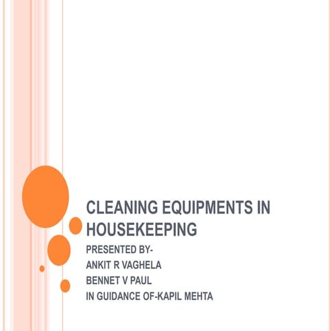 Cleaning equipments in housekeeping | PPTX