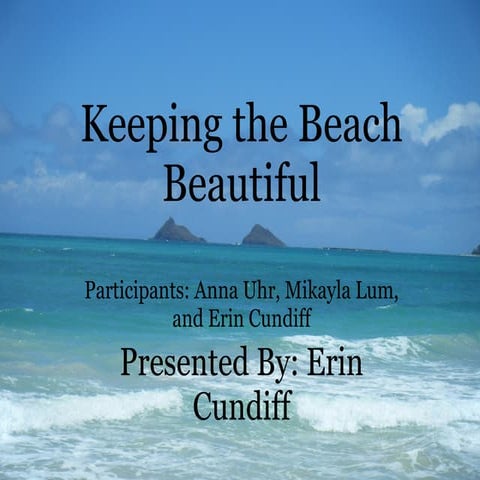 Cleaning the beach 2 power point | PPT