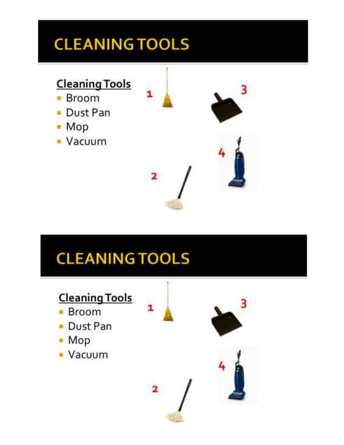 Cleaning Actions Handout Module 3 | DOCX
