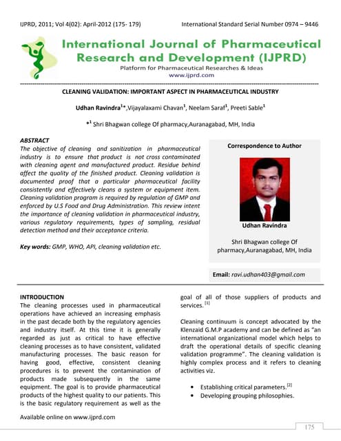 Slp Process & Cleaning Validation Eng | PDF