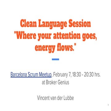 Clean language session where your attention goes, energy flows | PDF