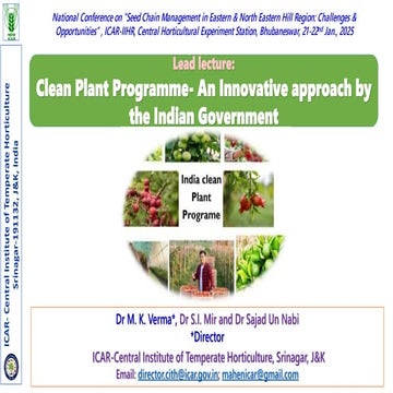 Clean plant program of India Dr MK Verma .pdf