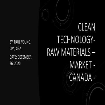 Clean Technology| What is next for Raw Materials? | PPT | Free Download