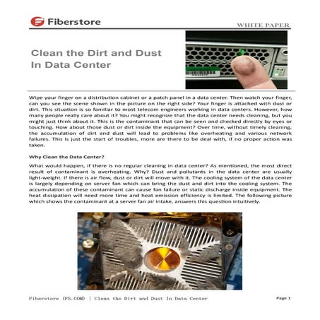 Clean the dirt and dust in data center | PDF