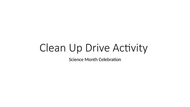 Clean Up Drive Activity Design | DOCX