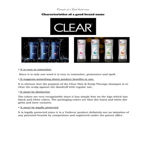 Example of a good brand name | PDF