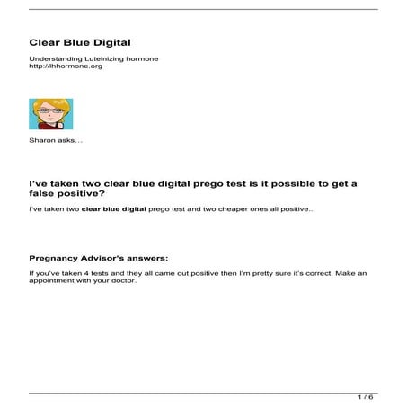 Clear Blue Digital | PDF | Pregnancy | Reproductive Health