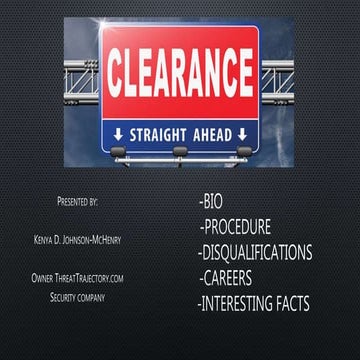 Want a Security Clearance? This is what you need to know | PPTX