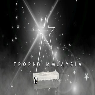 New Shape Golden Star Crystal Trophies at Trophy-World Malaysia ...