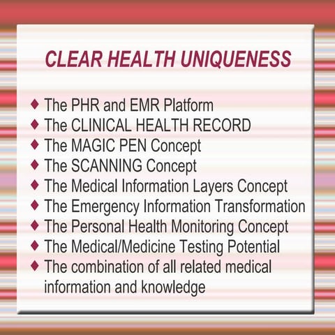 Clear health uniqueness | PPT