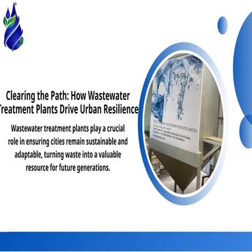 Clearing the Path How Wastewater Treatment Plants Drive Urban ...