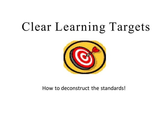Chapter 2 Learning Targets | PPTX