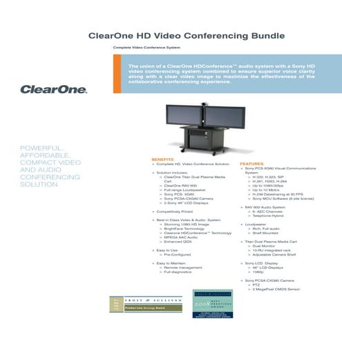 ClearOne HD Video Conferencing Bundle | PDF