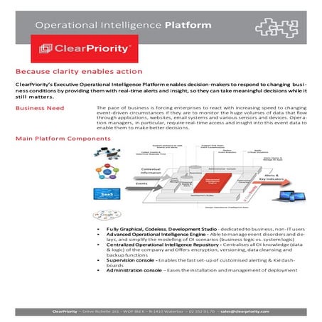 Clearpriority Operational Intelligence Platform | PDF | Computer Software and Applications ...