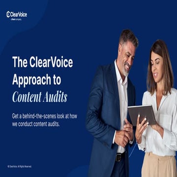 The ClearVoice Approach to Content Audits | PDF