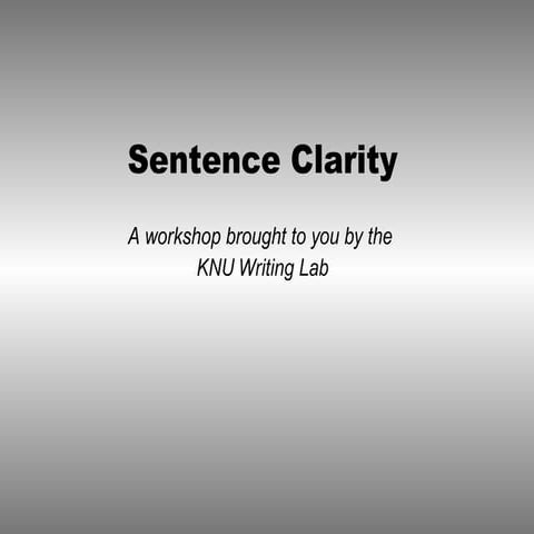 Clear Writing | PPT
