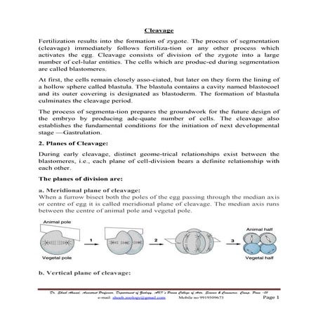 Cleavage, Types of cleavage | PPTX