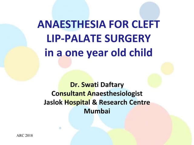 ANESTHESIA MANAGEMENT OF CLEFT LIP & PALATE | PPTX