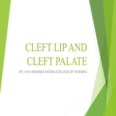cleft lip and cleft palate.pptx | Pregnancy | Reproductive Health