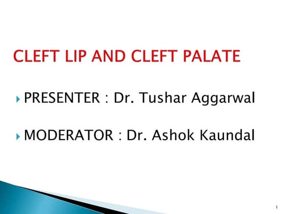 Surgical management cleft lip and palate | PPTX | Ear, Nose and Throat Conditions | Diseases and ...