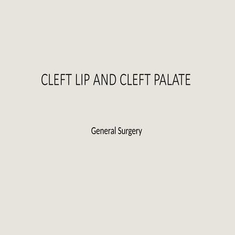 Cleft Lip and Palate | PDF