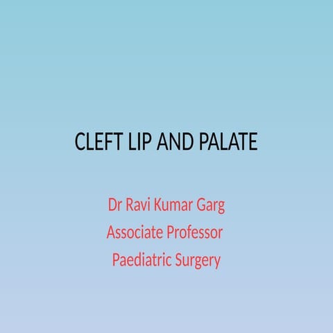 Cleft palate and vpi | PPTX