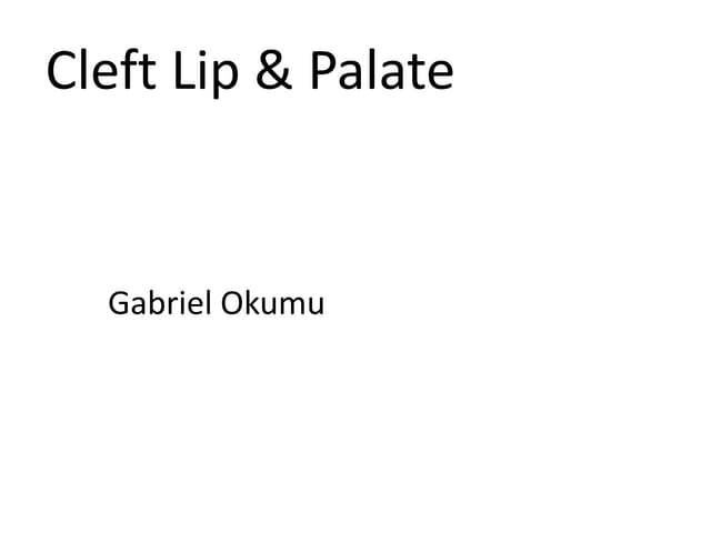 Anesthetic Management for Cleft Lip & Palate | PPTX