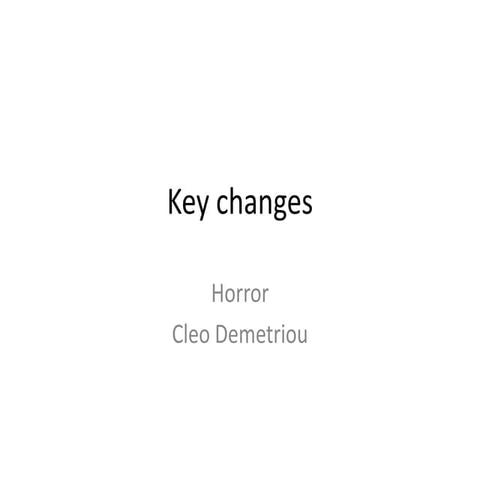 Cleo key changes_presentation | PPT