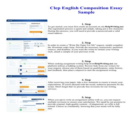 Clep English Composition Essay Sample. Online assignment writing ...