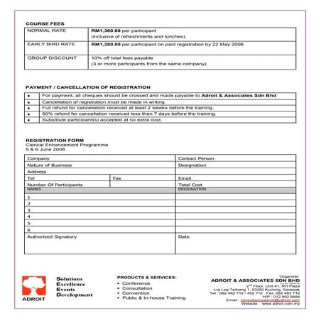 Clerical Reg Form | PDF