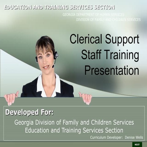 Clerical support training | PPT