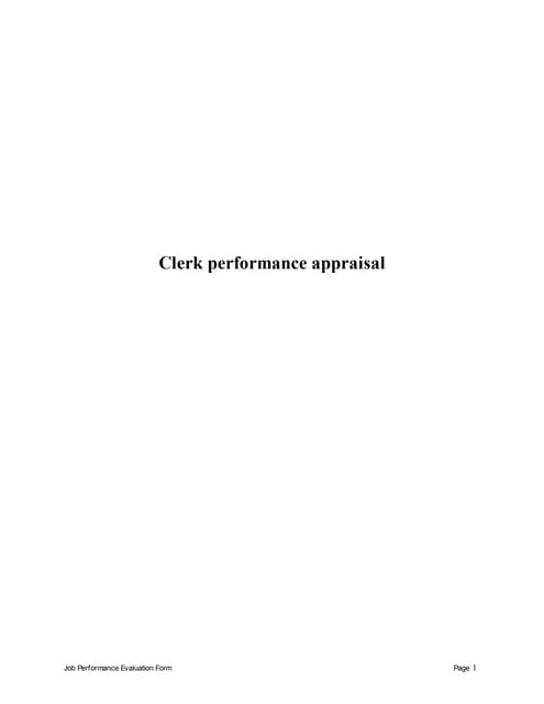 Civil engineer performance appraisal | PDF