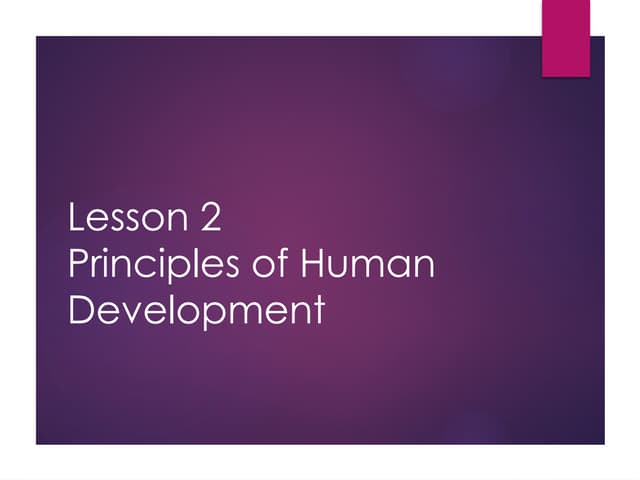 Principles of Human Development | PPTX