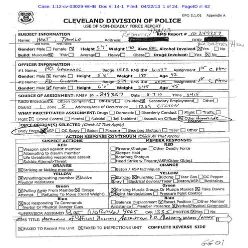 Cleveland Police Report Form Police Records | Canton, OH