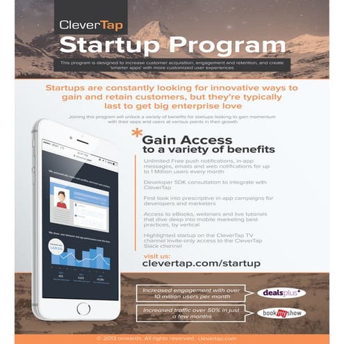CleverTap Mobile App Startup Program - One Sheet | PDF