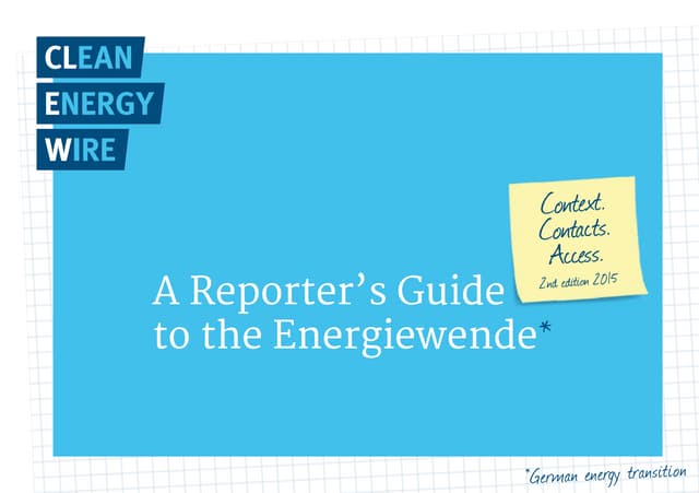 Reporter's guide to the Energiewende 2015 | PDF Reporter's guide to the Energiewende 2015 | PDF