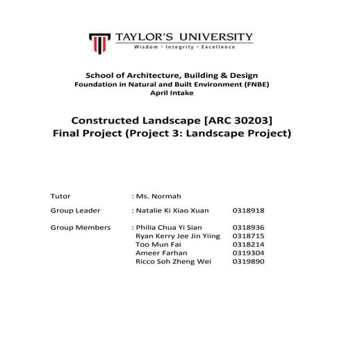 CL - Project 3 ( Final Project ) ~ The Landscape Project | DOCX