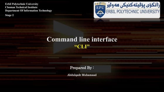Command Line Interface | PPT