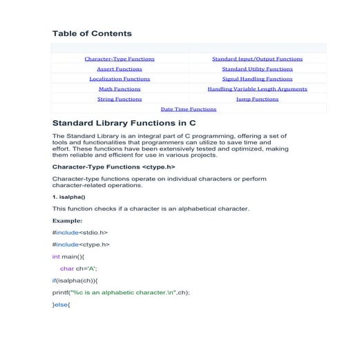 C librabry 55 functions.pdfljhghmhiguyftg | PDF