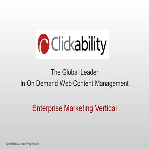 Clickability: SaaS Web Content Managment Solution for Enterprise ...