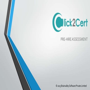 Click2Cert - Pre Hire Assessment Platform | PPT